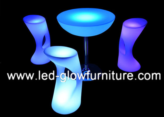 Illuminated High LED Bar Stool with 2000 - 4400mAh rechargeable Lithium Battery
