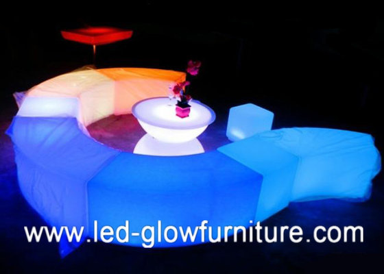 Battery operated full RGB Led Bar Stool , Illuminated Nightclub Furniture Chair