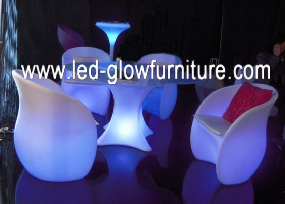 High Capacity Rechargeable LED glow furniture PE lighting bar table and chair