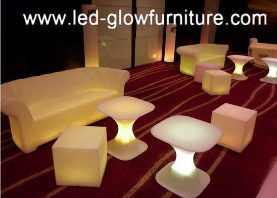 High Capacity Rechargeable LED glow furniture PE lighting bar table and chair