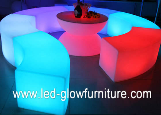 Polyethylene Plastic Illuminated led bar stool and Rechargeable Lighting table