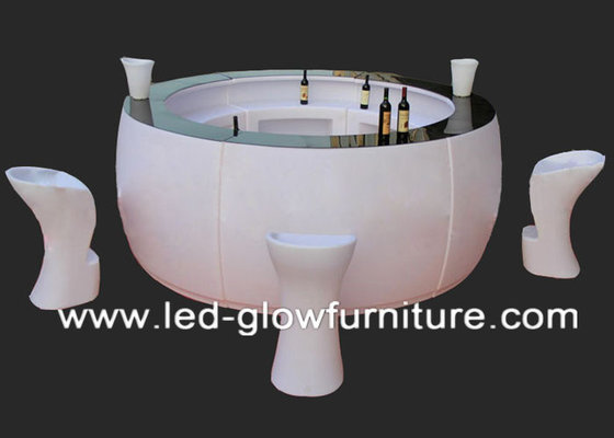 Multi color changing led light furniture , Plastic led illuminated bar counter tables