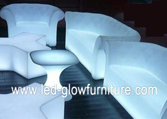 Modern L shaped LED Bar Chair color changing , Comfortable sectional night club sofa