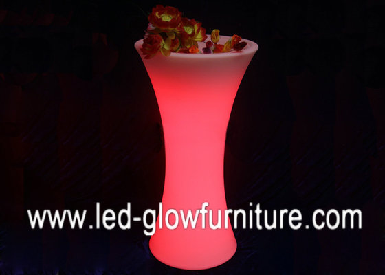 Glowing LED cocktail bar table , Plastic LED Pillars / Columns for indoor outdoor
