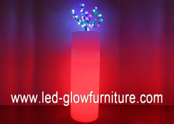 Fireproof remote controller Led Pillars , Wedding decoration roman led light columns
