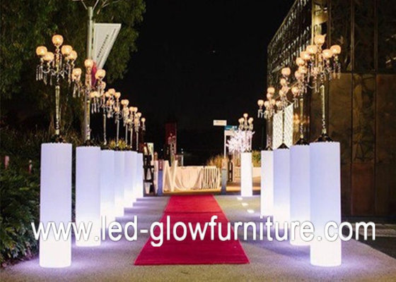 Rechargeable Plastic led pillar light , Waterproof romantic LED Columns