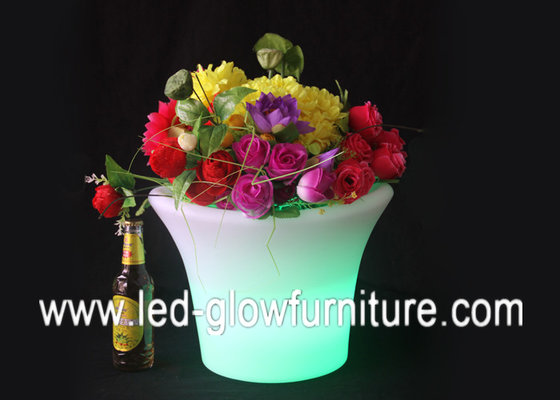 Outdoor Plastic PE illuminated glow in the dark flower pot for family, wedding , party