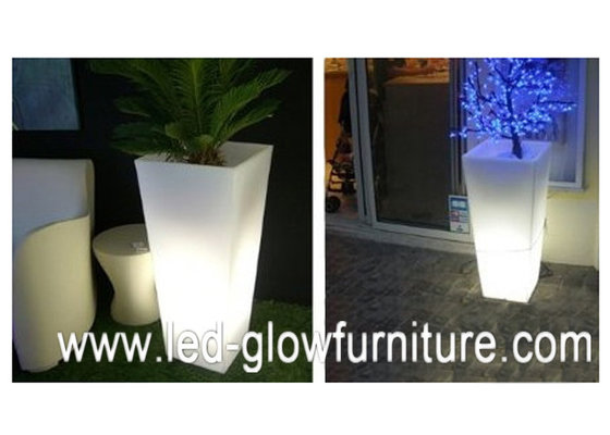 Round / Square / Cube and champagne LED Flower Pots lights , multi - colored led planter pots