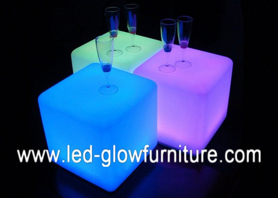 Waterproof led cube stool / chair / flower vase , glowing light led cube seats