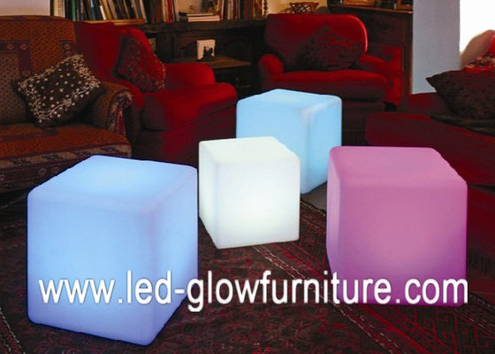 PE plastic Rechargeable led cube chair and tables with Wireless IR remote control