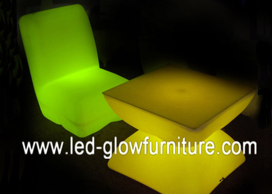 Flower shape illuminated cocktail table cubes / led coffee tables with lights