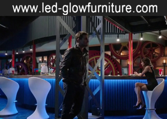 Modern Glowing night club bar stools , High led cocktail bar counter furniture
