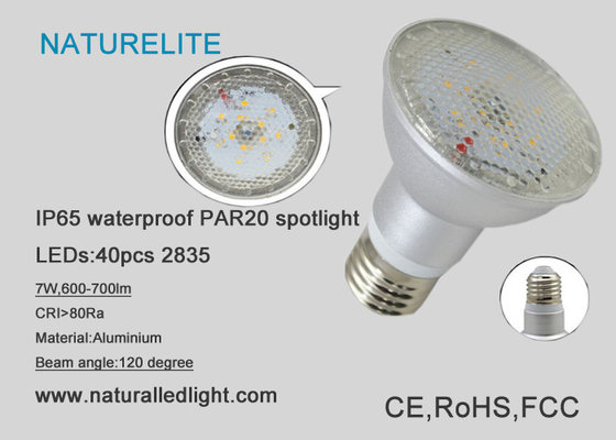 Kitchen  7W Led Spot  Par20  IP65   600 - 700lm CRI 80Ra 40pcs 2835