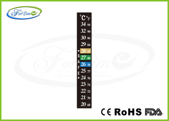 Color Changing Liquid Crystal Aquarium Thermometer Strips with Back Adhesive Sticker