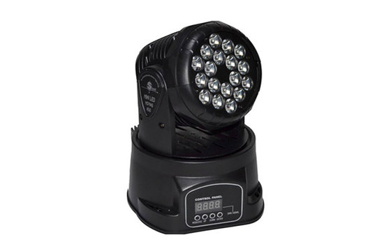 RGB LED Moving Head Lights , DMX 512 LED Mini Moving Head Wash 18X3W