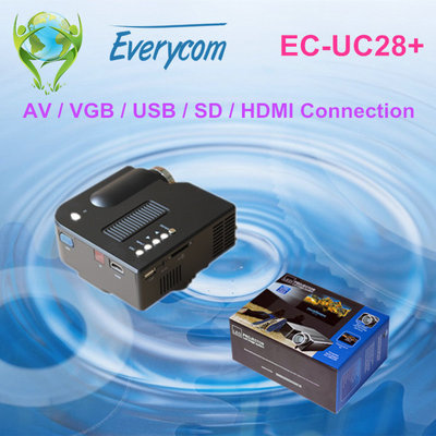 HD TV Portable Mini Led Projector HDMI Pocket Projector 20w 12v