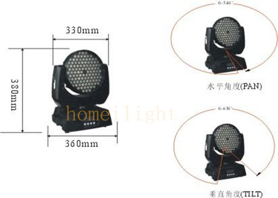 Stadio Stage DMX LED Moving Head Spot Light AC 90Volt ~ 240V 15/30/45 Degree