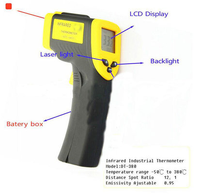 HD380 handheld Non contact infrared thermometer automatic infrared laser thermometer