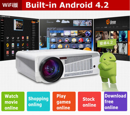 Native HD Led Digital Android Smart Projector 100 Inch Screen 4500 Lumens 1280 x 800dpi