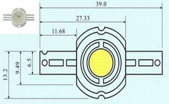 5 watt COB High Power RGB LED / 5W Integrated RGB LED For Dancing Stage Light