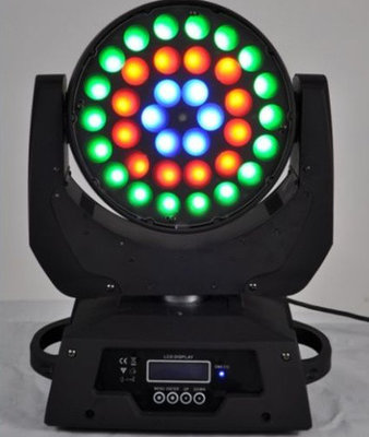 Rotating RGBWA led rainbow effect zoom wash mini moving head club / pub stage light