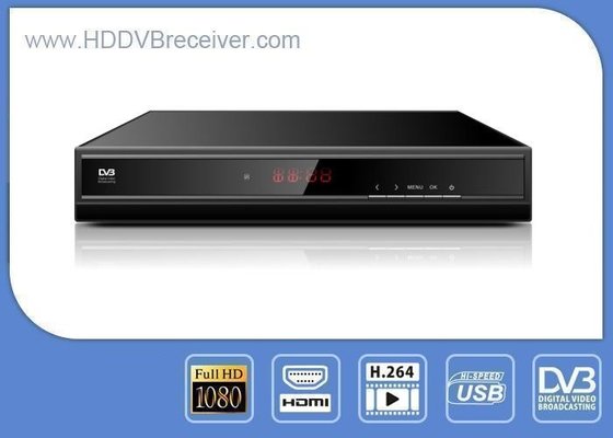 Black Metal Case HD DVB T2 + S2 Combo Receiver Linux System MPEG-2