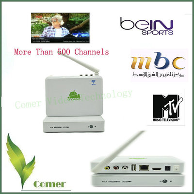 4G Nand Flash Arabic TV Channels Box , Dual Core HD Android OSN TV BOX