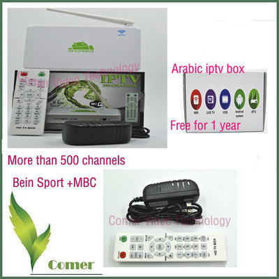 Africa Channels Arabic IPTV Media Player With 1 W Standby Consumption IR Remote 802.11 wifi
