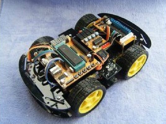 L293D 4wd Drive Robot Smart Car Chassis , Remote Control Car Parts