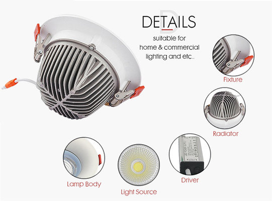 Low Wattage Led Bathroom Downlights 5 Inch Led Recessed Lighting OEM / ODM