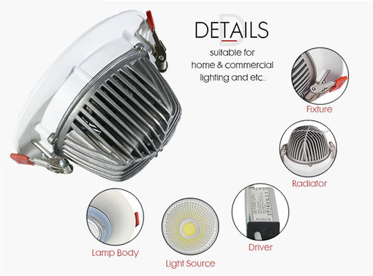 IP65 Waterproof Adjustable Led Downlights , 4 Inch Led Recessed Can Lights