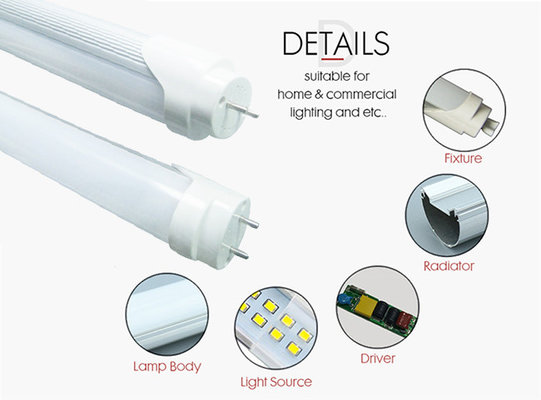 Warm White LED Tube Light Bulbs 4 Watt CRI &gt; 80Ra Die - Casting Aluminum