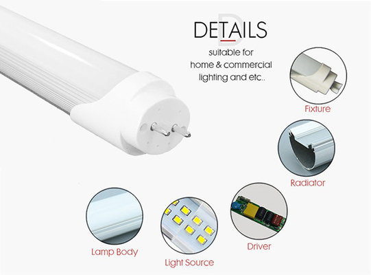 Dimming G13 Led Tube T8 Led Replacement Bulbs 8 Wattage Low Temperature
