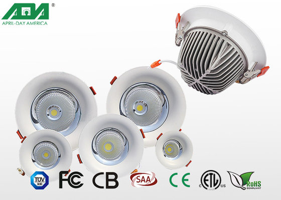 Aluminum round external led downlights , 3W 4W 7W 12W recessed adjustable led downlight