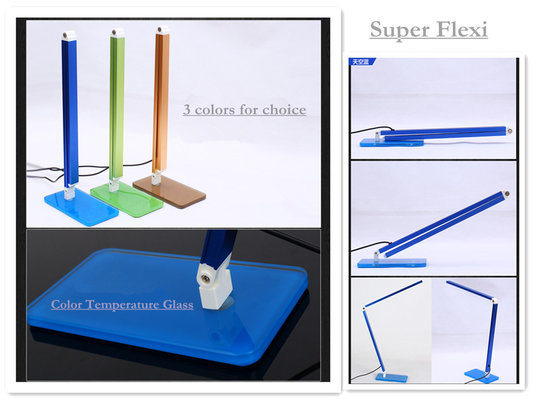 Foldable Colorfule tempered Glass base LED Table Lamps  4W USB connector