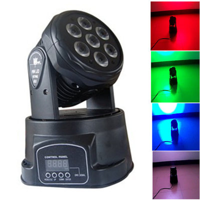 12W Mini LED Moving Head Wash Light RGBW 4 in 1 DMX512 Rotating KTV Light