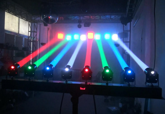 RGBW Stage LED Moving Head Light , Zoom 8-Heads Led Moving Heads