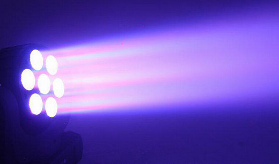 Portable 4 in 1 LED Moving Head Light Theatre Stage Beam Light 10W * 7