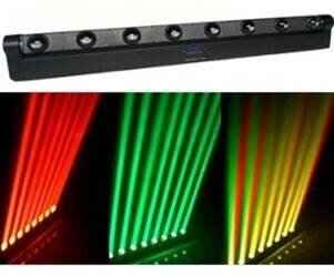 Four-colors Red Green Blue White 8PCS Cree Bulbs LED Moving Head Light With Beam Mode