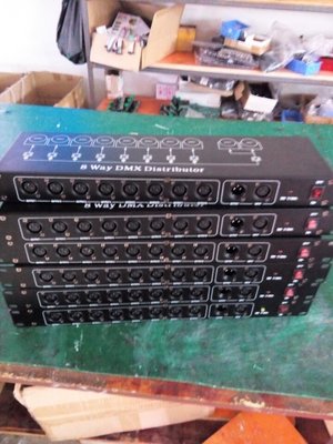 8 Way DMX512 Stage Lighting Controller Distributor Materials Iron AC90V - 240V