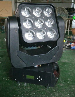 4in1 RGBW Matrix Moving Head Wash Light Black Case LED 9 x 10W For Theatre