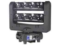 Black Case LED Double Row 8-eyes 4-In-1 RGBW  Unlimited Spider Moving Head Beam Light