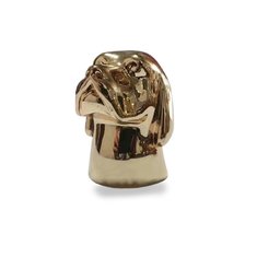 China Luxury Luxury Zodiac Head Portrait Zinc Alloy Perfume Cover , Logo Size Can Be Customized supplier