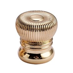 China OEM Art Stripe Simple Cylindrical Zamac Perfume Bottle Gold Cap For Glass Bottle supplier