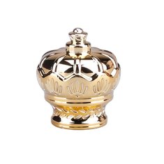 China Customized Exquisite Gold Beautiful Pattern Perfume Bottle Zamac Crown Perfume Cap For Glass supplier