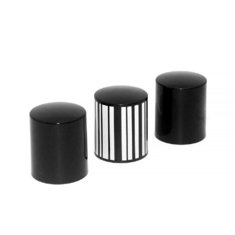 China Wholesale Plastic Luxury Perfume Cap Cylindrical Black Perfume Bottle Caps supplier
