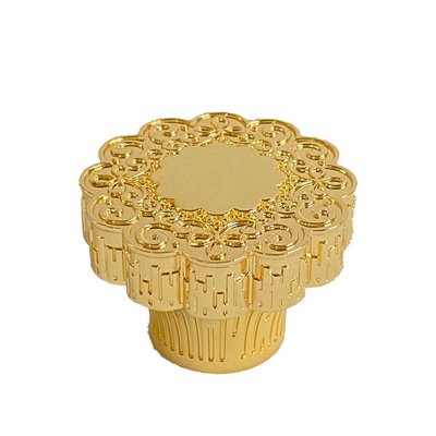Luxury 15mm Metal Zinc Alloy Perfume Bottle Cap Zamac Golden Cap With Logo supplier