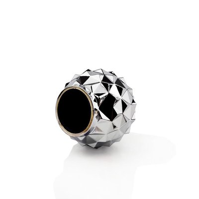 Unique Style Custom Logo Shiny Silver Round Zamak Cap For Perfume Bottle Package supplier