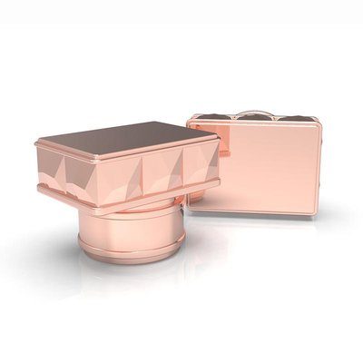 OEM ODM Zinc Alloy Perfume Cap Square Inlay Turn Gold Plated supplier