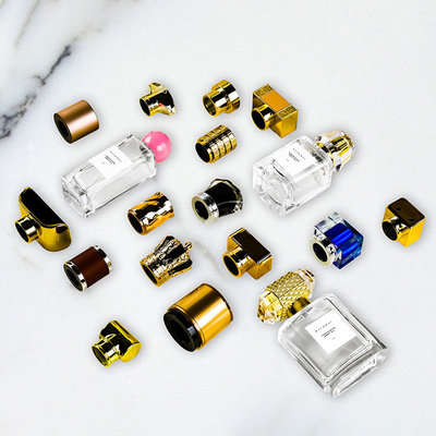 Customized Luxurious Zinc Alloy Perfume Bottle Cap Customized Surface Pattern supplier